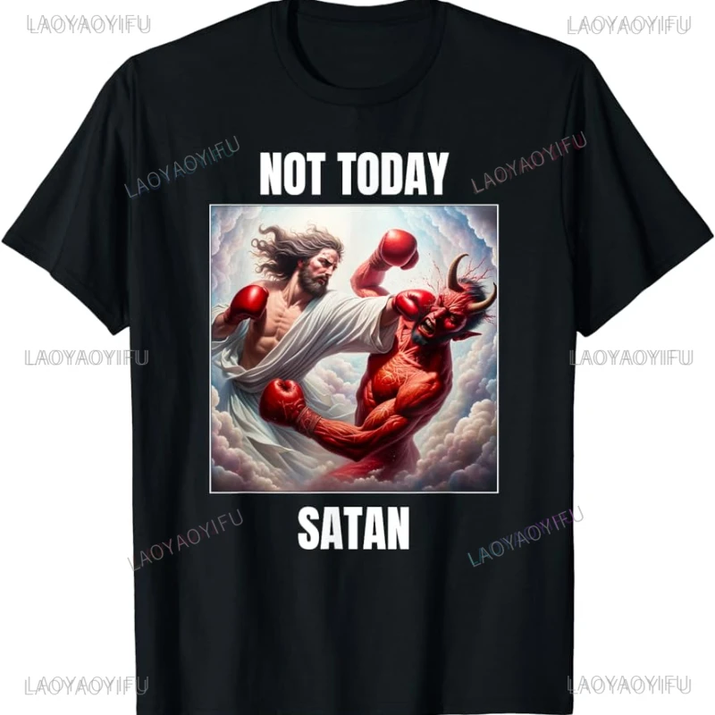 Jesus-Vs-Satan-in-A-Boxing-Match-Funny-Cotton-Men-s-Clothing-Not-Today ...