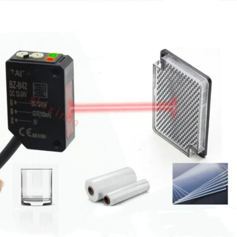 Jingjiake Mirror Reflection Transparent Translucent Detection Photoelectric Switch Sensor ...