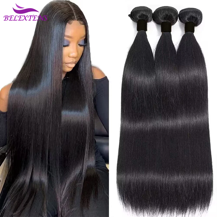 Straight Bundles Peruvian Hair Bone Straight Human Hair Bundles For ...