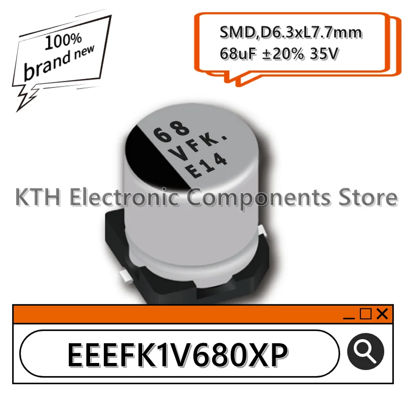 10PCS-EEEFK1V680XP-EEE-FK1V680XP-68UF-35V-new-original-SMD-aluminum ...