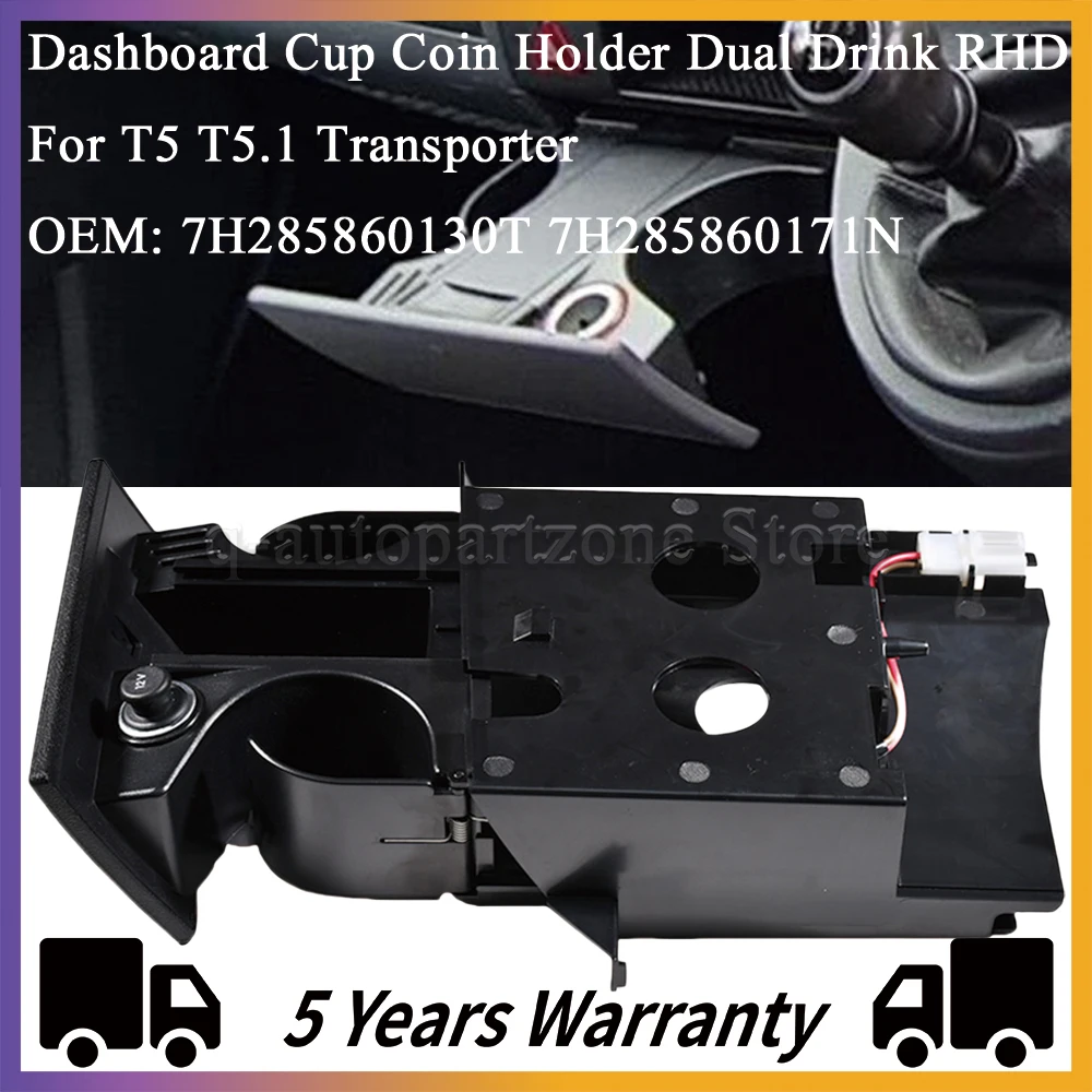 RHD Right Drive Ashtray Cup Holder Stand For VW T5 T5.1 Transporter ...