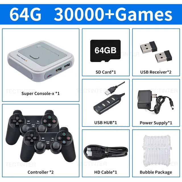 Retro Gaming Console Super Console X With 50000+ Retro Games Game Box Multi-player Arcade Video ...