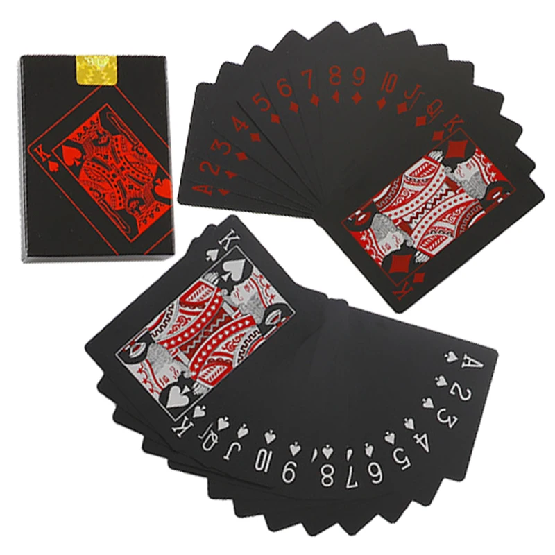 Black-Red-playing-cards-board-games-PVC-Waterproof-child-kids-toys-Blue ...