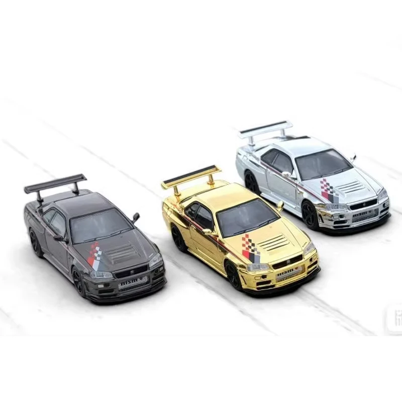Diecast-1-64-Scale-Nissan-Skyline-GTR-R34-Alloy-Static-Car-Model ...