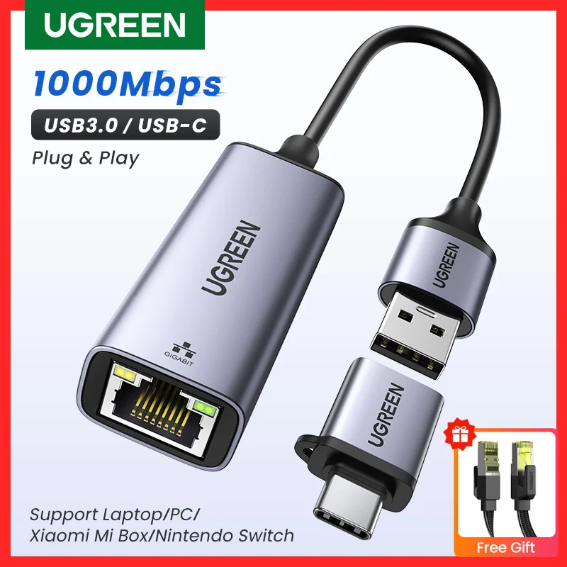 UGREEN-USB-Ethernet-Adapter-USB3-0-1000Mbps-USB-RJ45-Network-Card-for ...