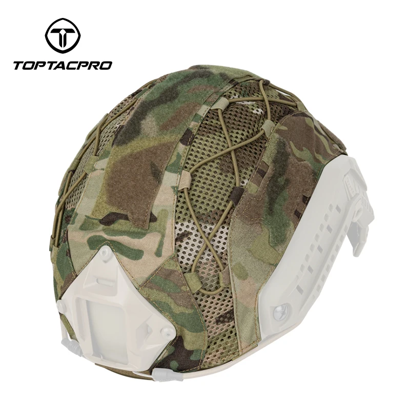 TOPTACPRO Tactical Helmet Cover For Fast Helmet 500D Nylon Camo ...