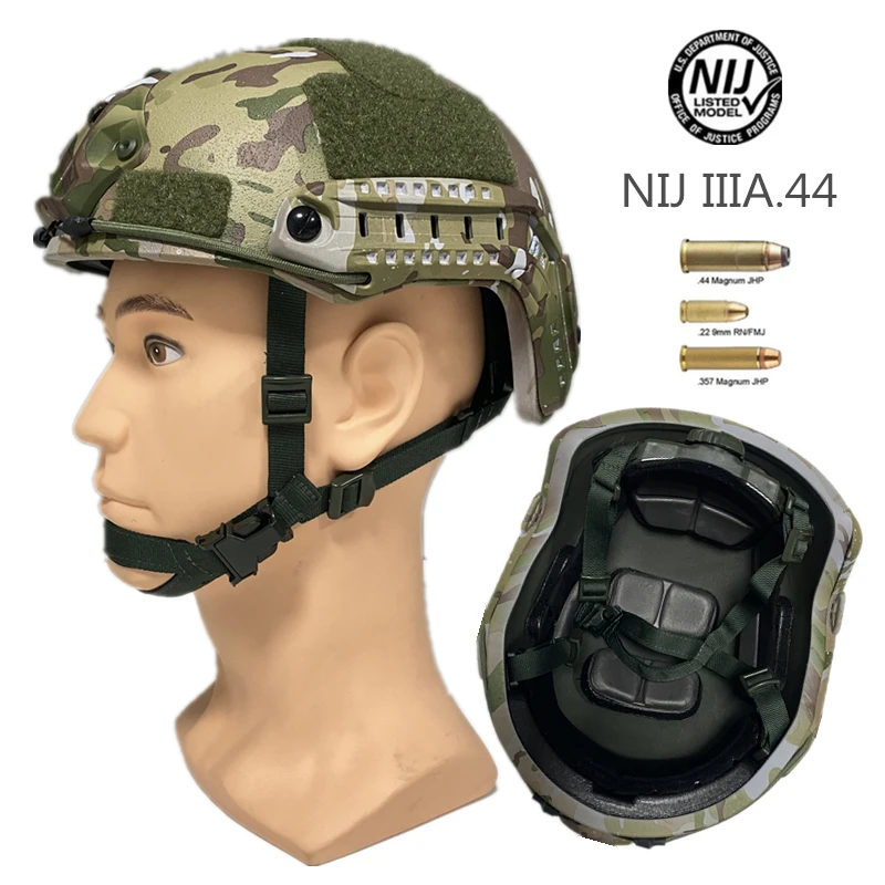 Casco-bal-stico-r-pido-de-Kevlar-camuflaje-bal-stico-PE-MC-NIJ-IIIA ...