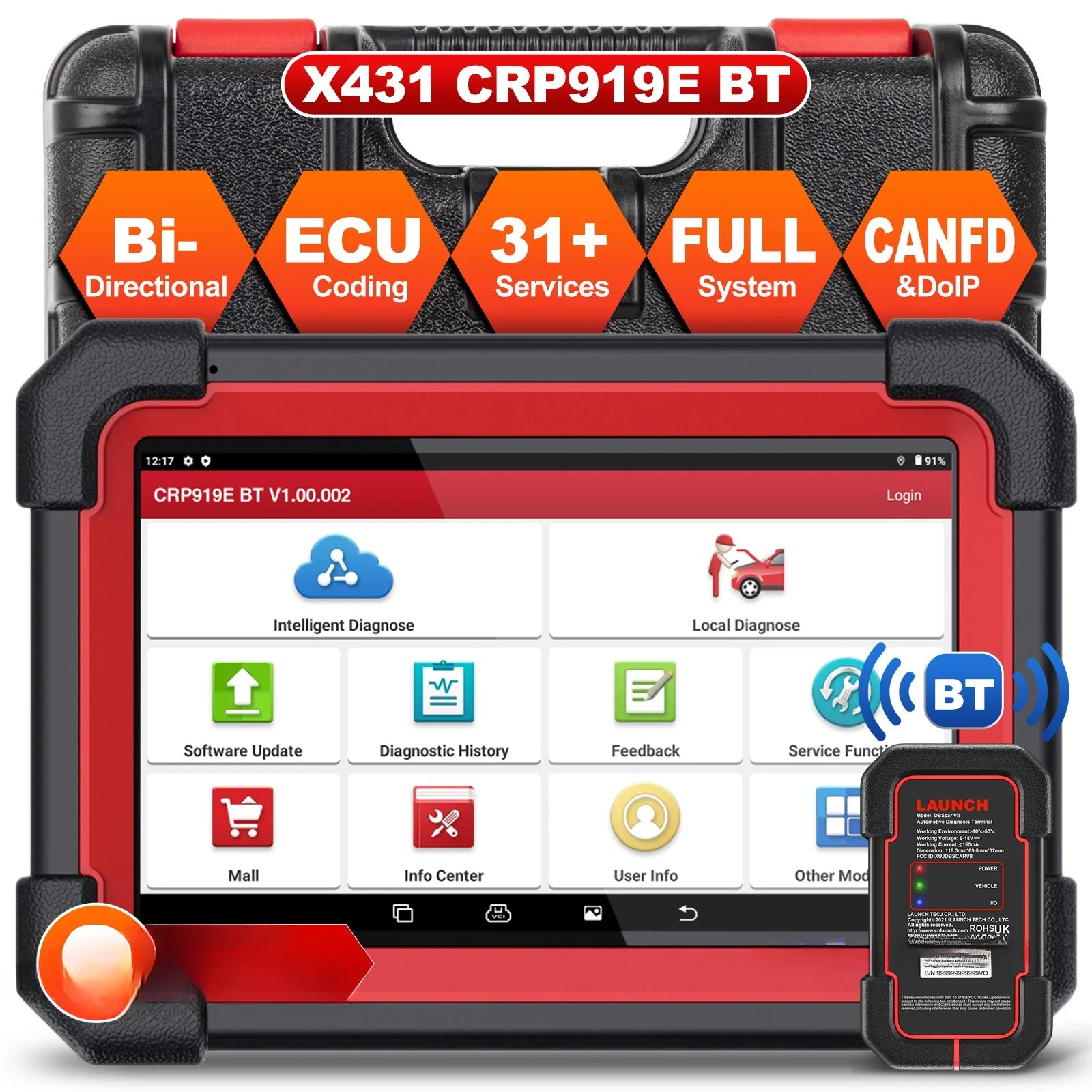 LAUNCH-X431-CRP919E-BT-Yuanzheng-Automotive-Fault-Diagnosis-Decoder ...