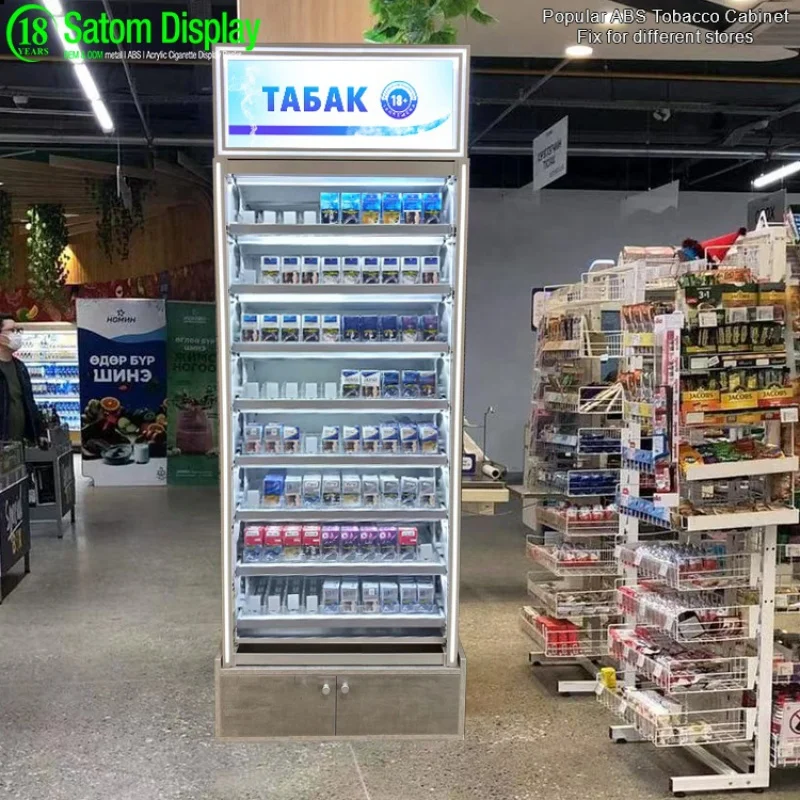 Custom-2-To-10-Layers-Tobacco-Display-Cabinet-Convenience-Store-Gas ...