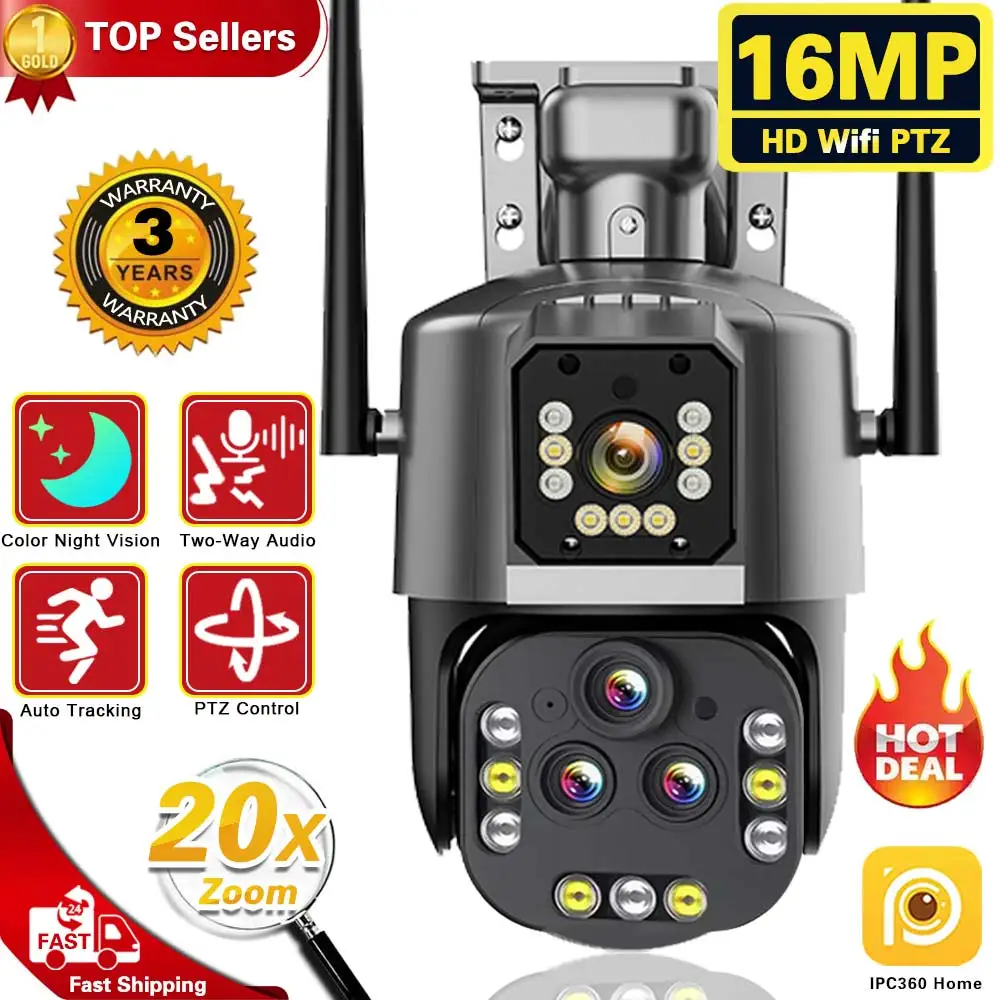 8K-16MP-4K-WIFI-IP-Camera-2Way-Audio-Outdoor-20X-Optical-Zoom-PTZ-Four ...