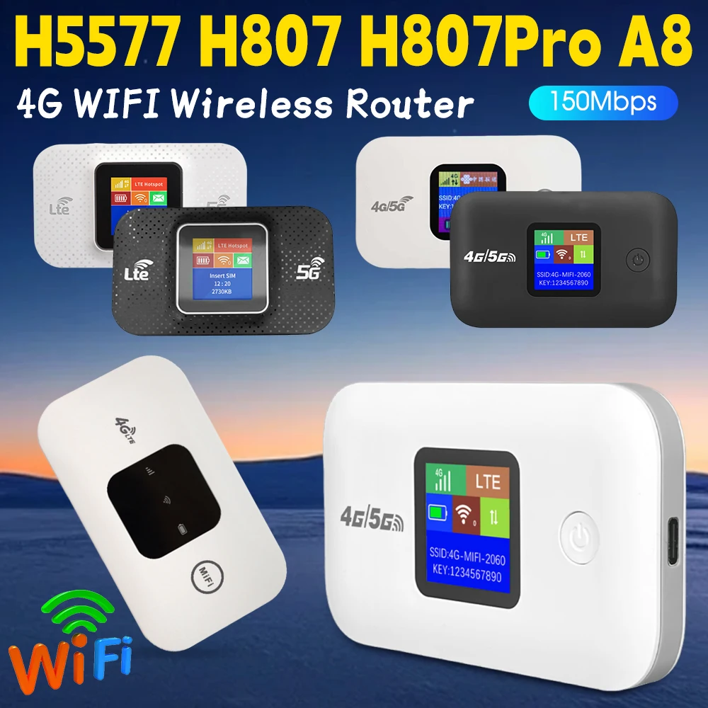 Enrutador WiFi H807Pro H5577 inalámbrico, módem Wi-Fi 4G LTE de 150Mbps ...