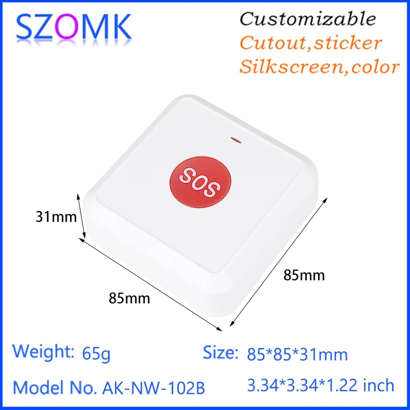 Plastic-Enclosure-Box-Abs-Security-Self-Defense-Emergency-Call-Alarm ...