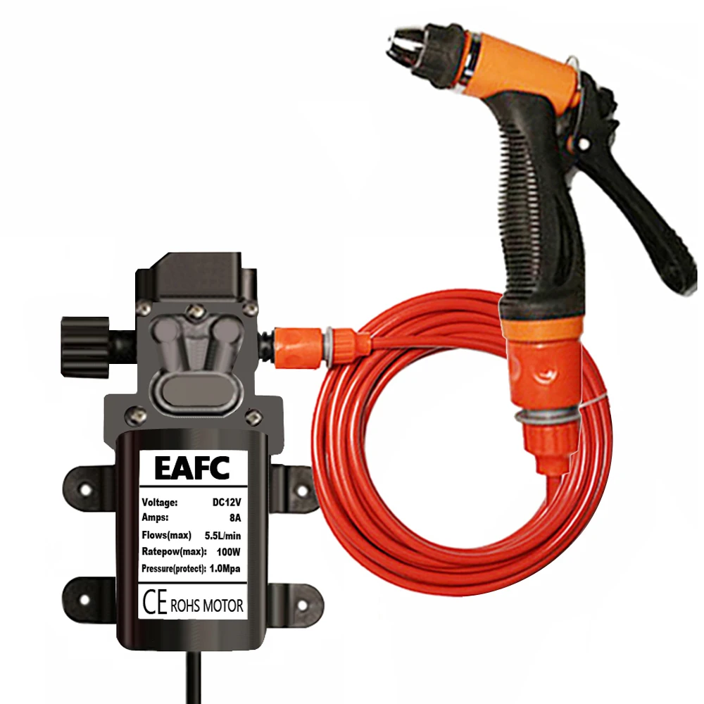 100W-Portable-12v-Car-High-Pressure-Cleaning-Pump-Kit-160PSI-Electric ...