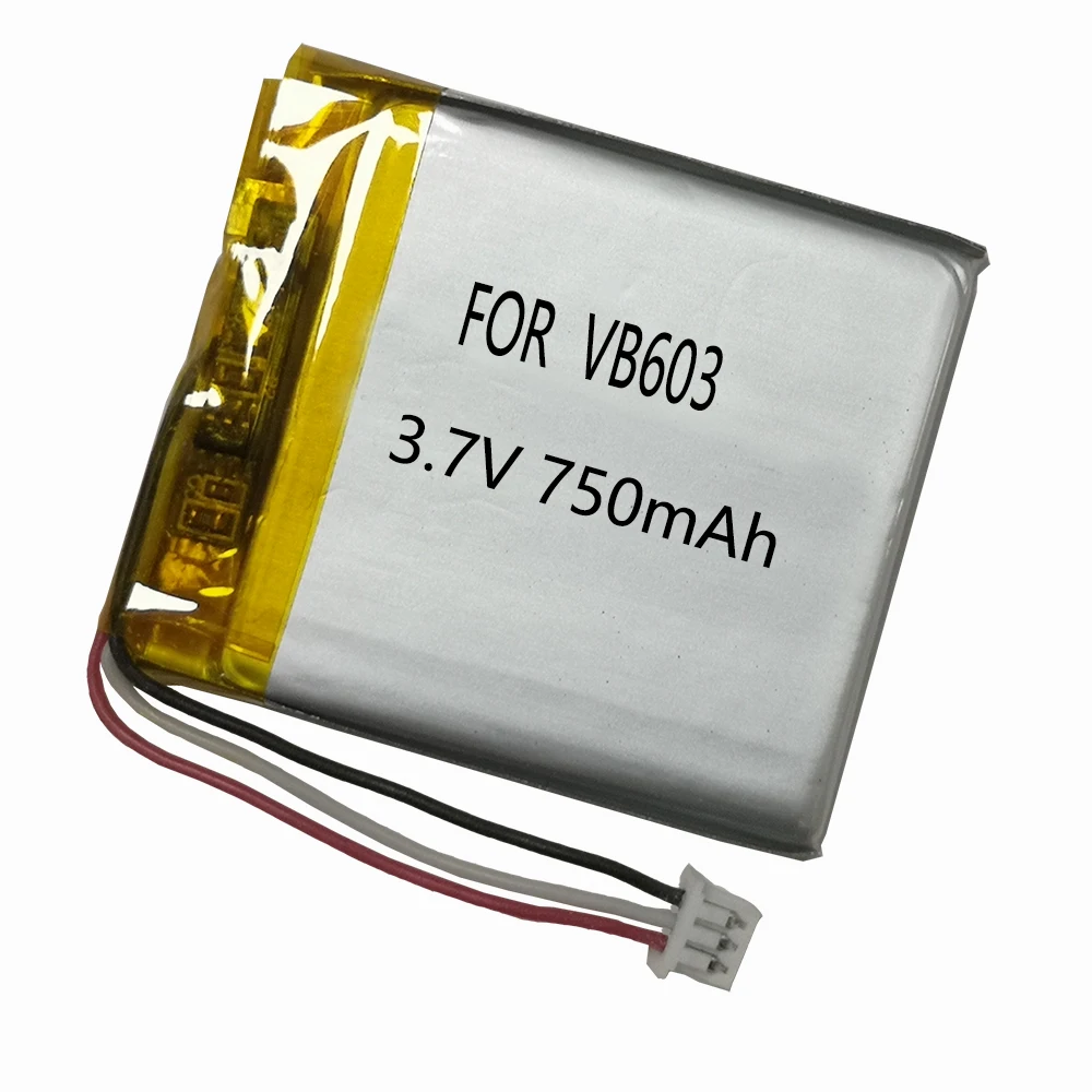 1.25 3-wire Plug VB603 Baby Monitor Battery VB603 Battery 3.7V 750mAh ...