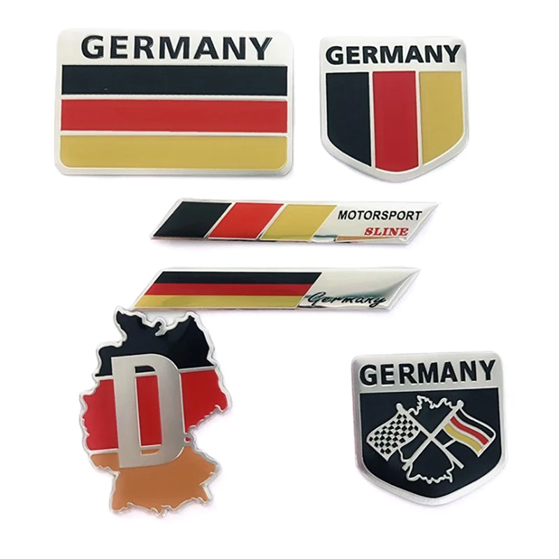 1PCS Metal 3D Germany German Flag Badge Emblem Deutsch Car Sticker ...