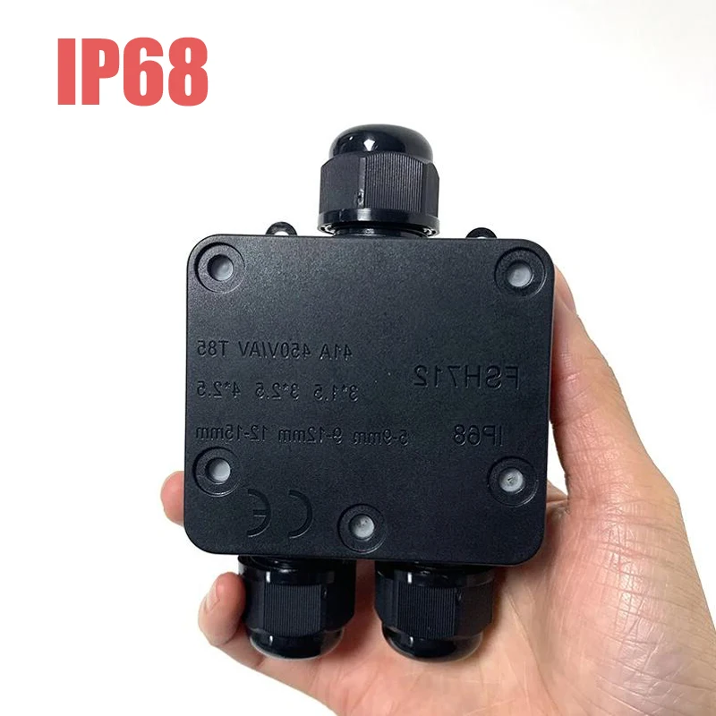 Waterproof-3-Way-Junction-Box-IP68-Y-Type-3pin-4-14mm-Electrical-Cable ...
