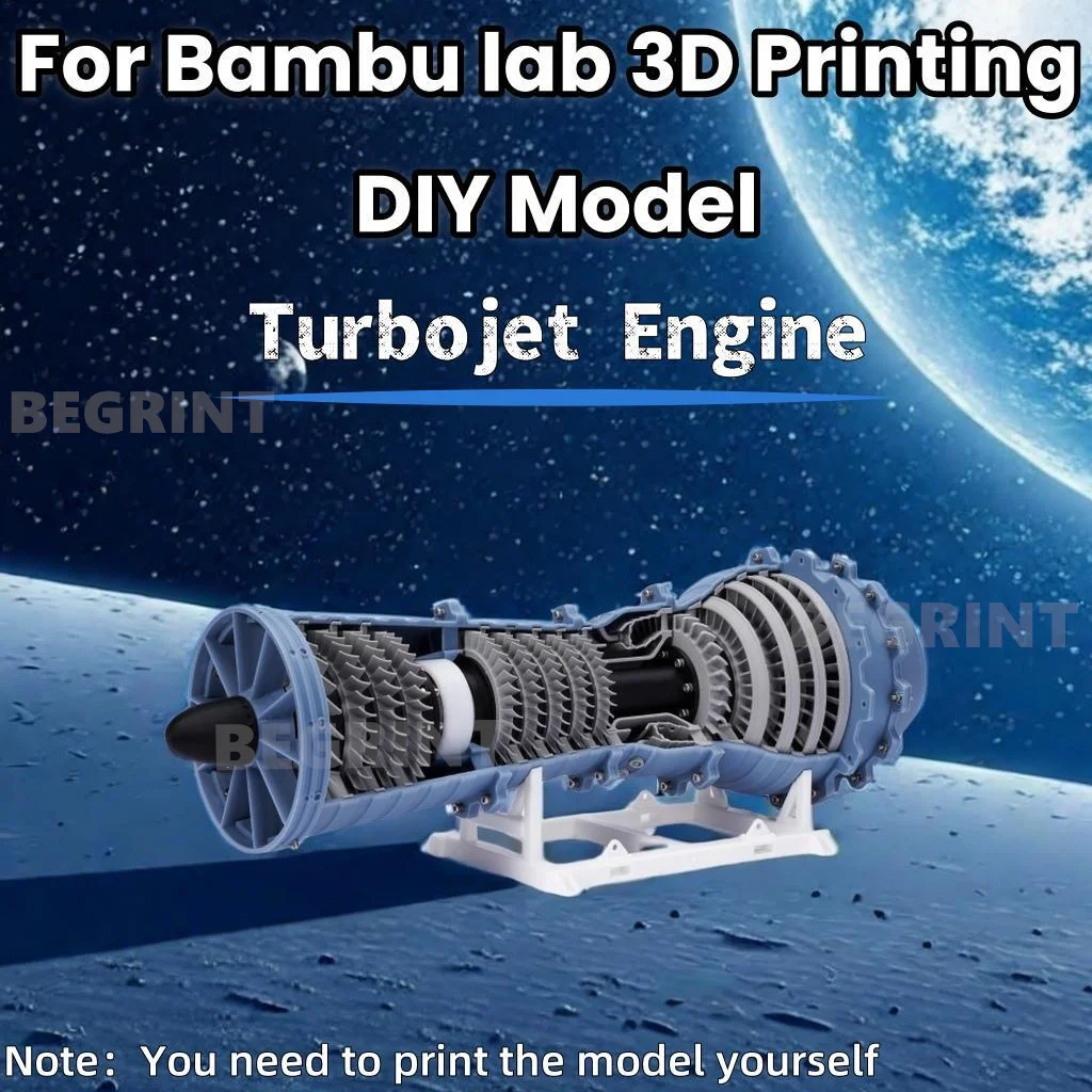 Bambu-Lab-3D-Printer-DIY-Model-Jet-Engine-Model-Components-DIY-Kit ...