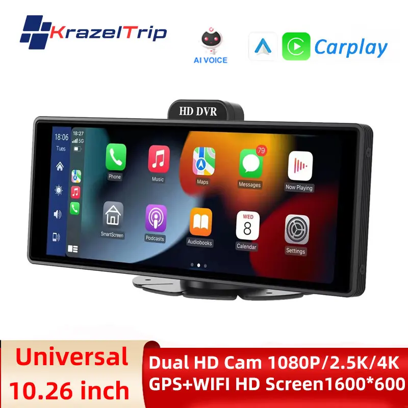 Universal 10.26 ''Auto Radio Multimedia Player Drahtlose CarPlay Android Spiegel HD Bildschirm ...