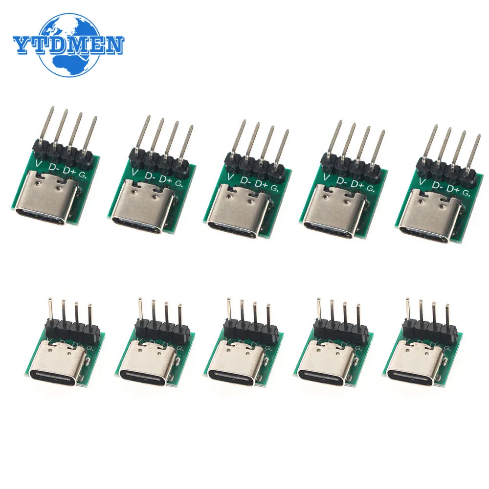 10pcs-lot-TYPE-C-DIY-USB-PCB-Board-Double-sided-USB3-1-16P-PCB-DIY ...