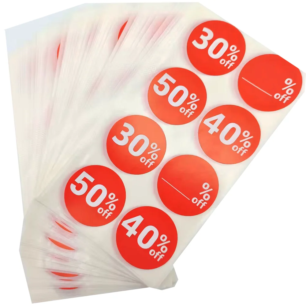 520Pcs Red Sold Sticker 1.5Inch Label Red Color Retail 30% /40% /50% ...