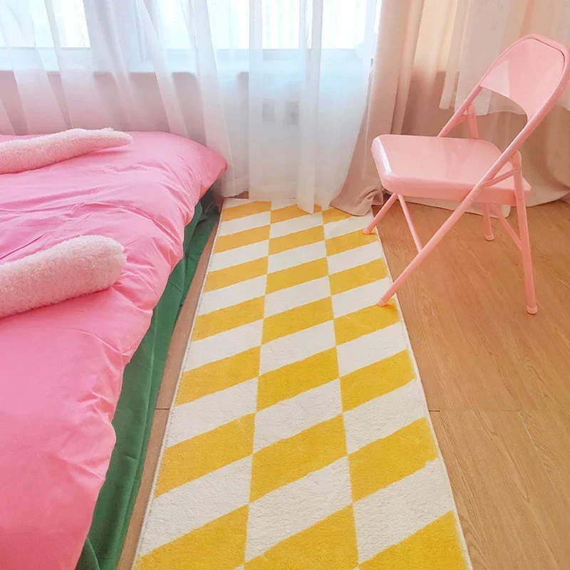 Bedroom-Rug-Room-Decor-Carpet-Bedside-Mat-Home-Decoration-Yellow-Floor ...