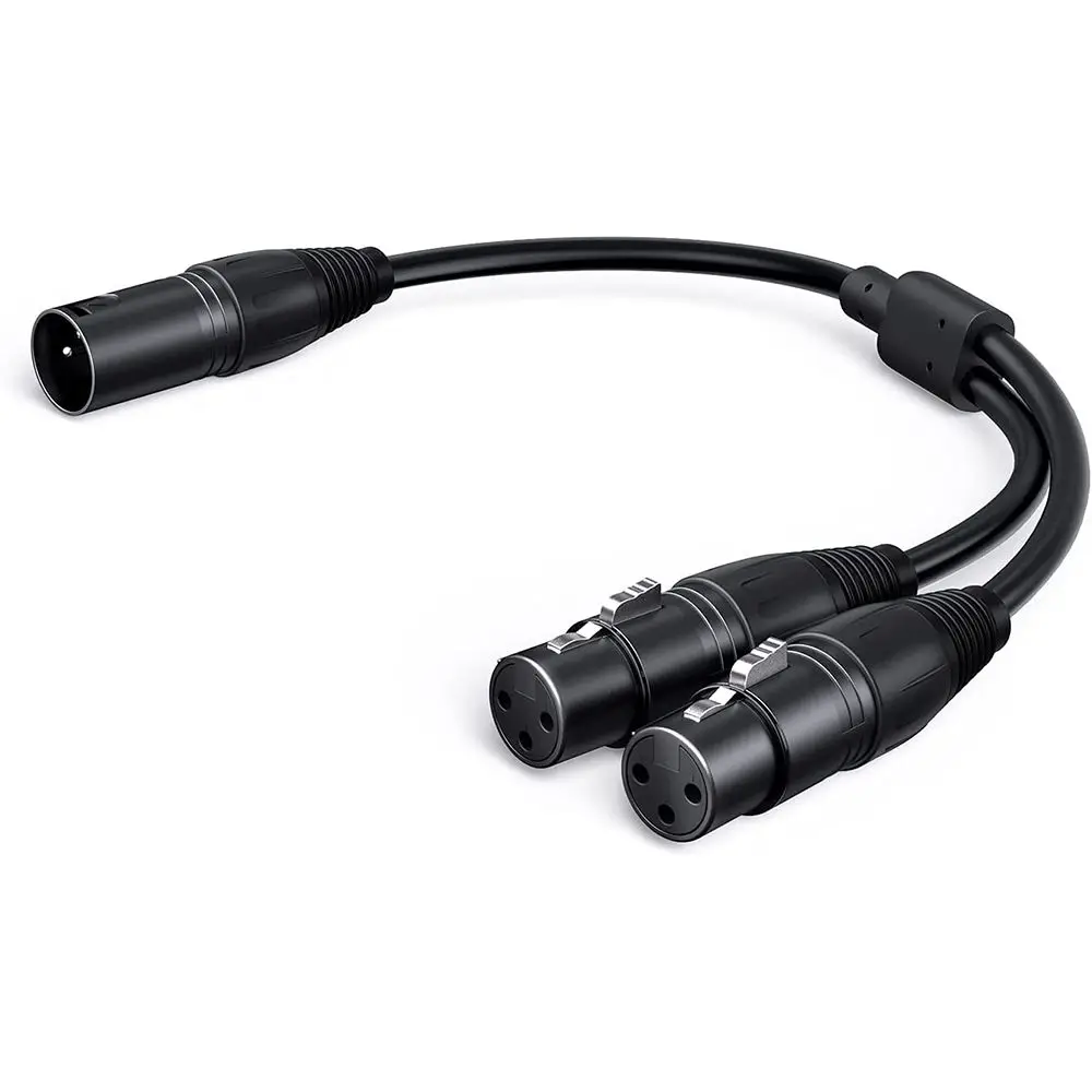 50cm XLR Splitter Cable Male to Dual Female Y-Splitter 3Pin Balanced ...