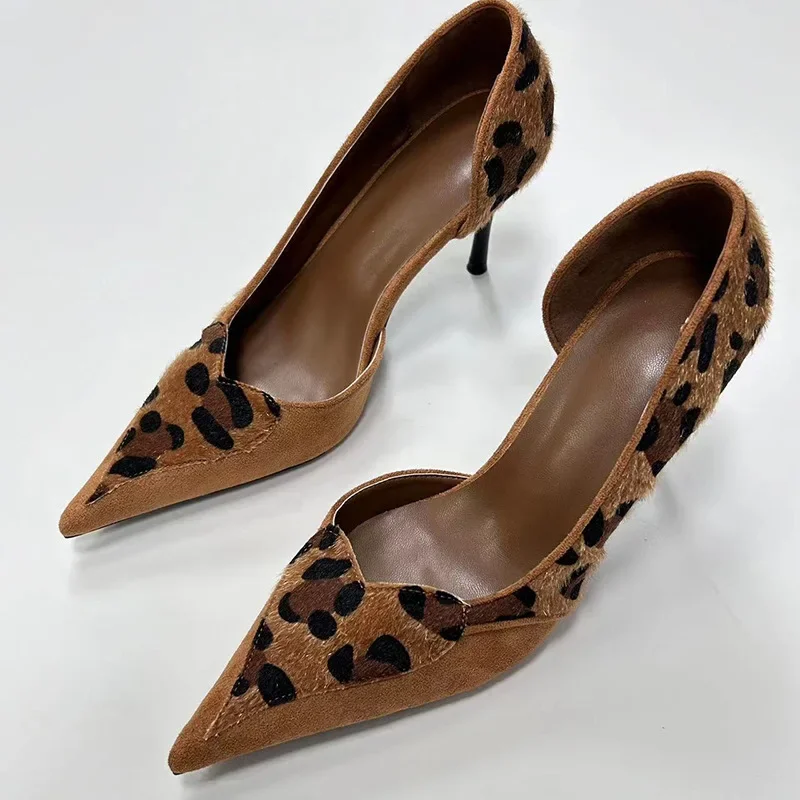 European-And-American-Style-Pointed-Leopard-Print-High-Heels-For-Women ...