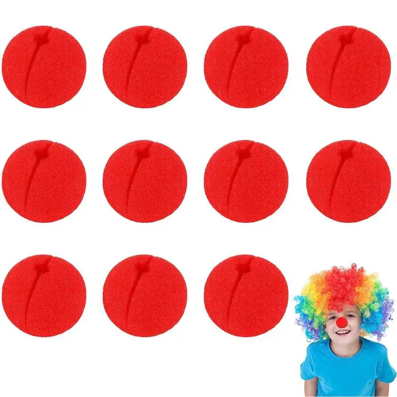 10pc Red Foam Sponge Noses Novelty Cosplay Nose Clown Nose for ...