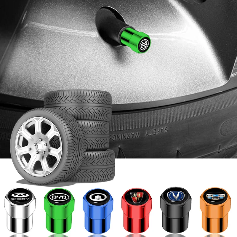 4Pcs 6Colour Car Aluminum Tire Stem Valve Cap for Volvo V50 Fh Truck ...