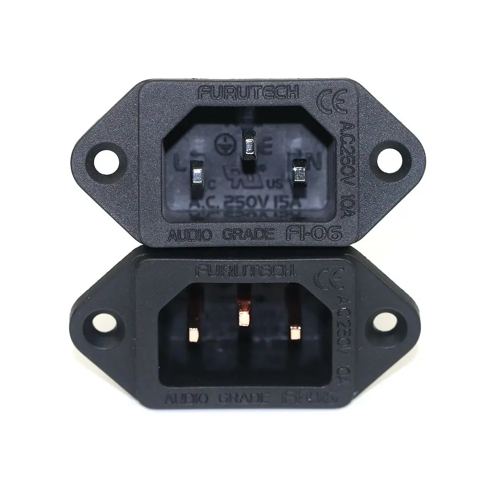 FURUTECH-FI-06-G-Power-Plug-Red-Copper-Gold-plated-Rhodium-plated-250V ...