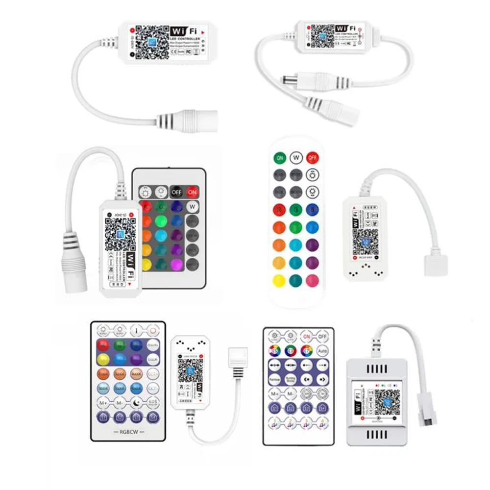 LED-Strip-Light-WiFi-Bluetooth-RGB-RGBW-RGB-CCT-RF-IR-remote-Controller ...