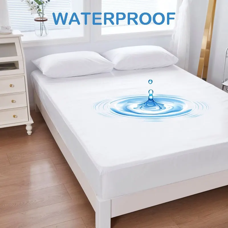 Polyester Fiber Waterproof Mattress Cover, TPU Waterproof Film, Smooth ...