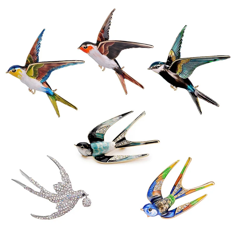 Swallow-Bird-Enameled-Animal-Brooch-Women-Pin-Lapel-Badge-Jewelry ...