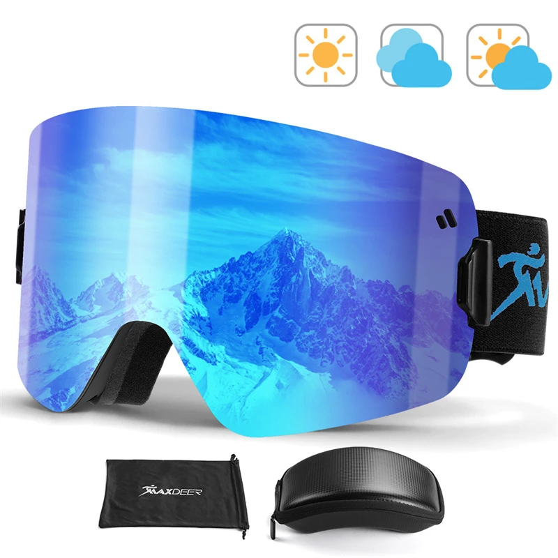 Ski-Goggles-Magnetic-Snow-Glasses-for-Men-Women-Double-Layer-Lens-Anti ...