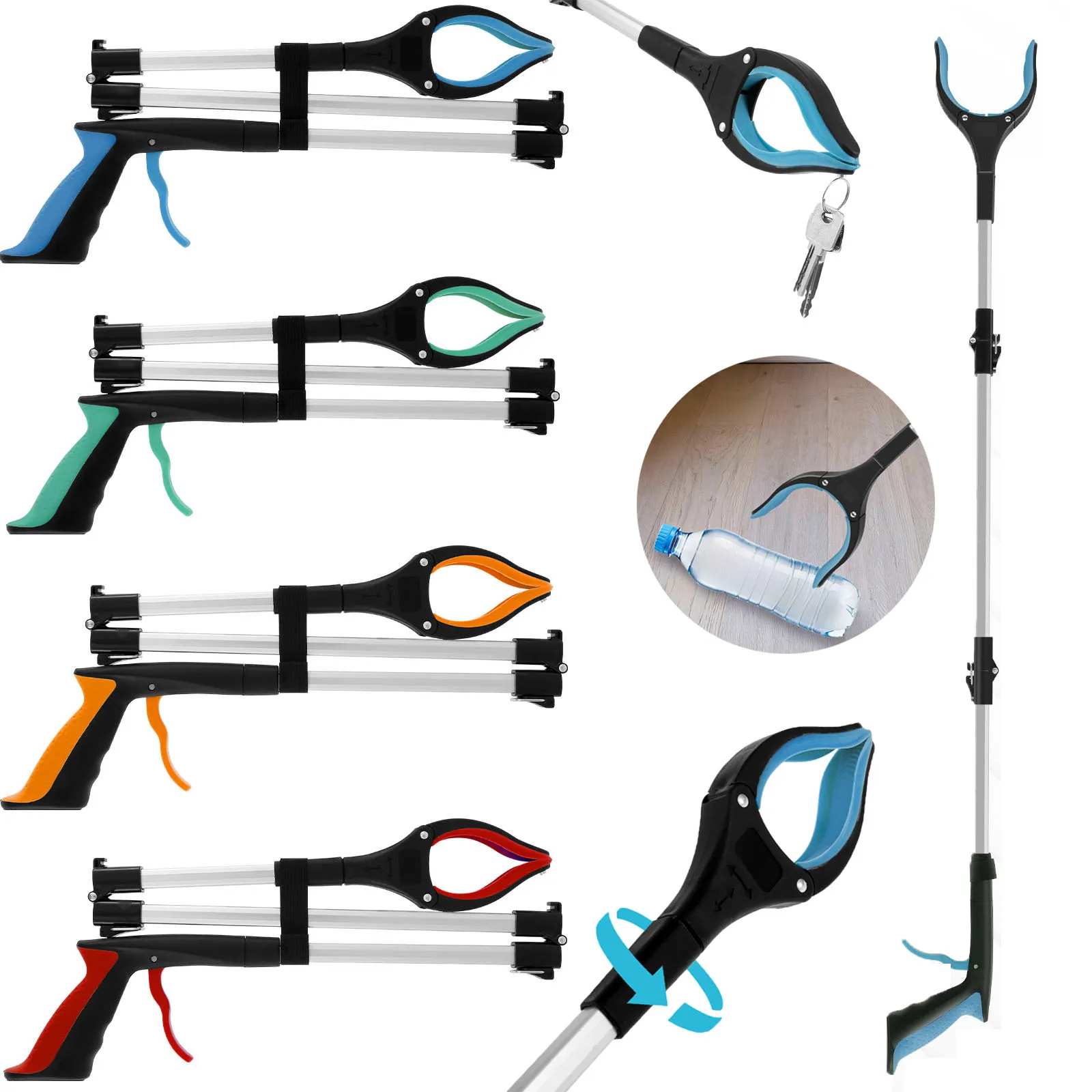 Litter-Picker-Grabber-Stick-43in-Foldable-Gripper-Extender-Hand-Tools ...