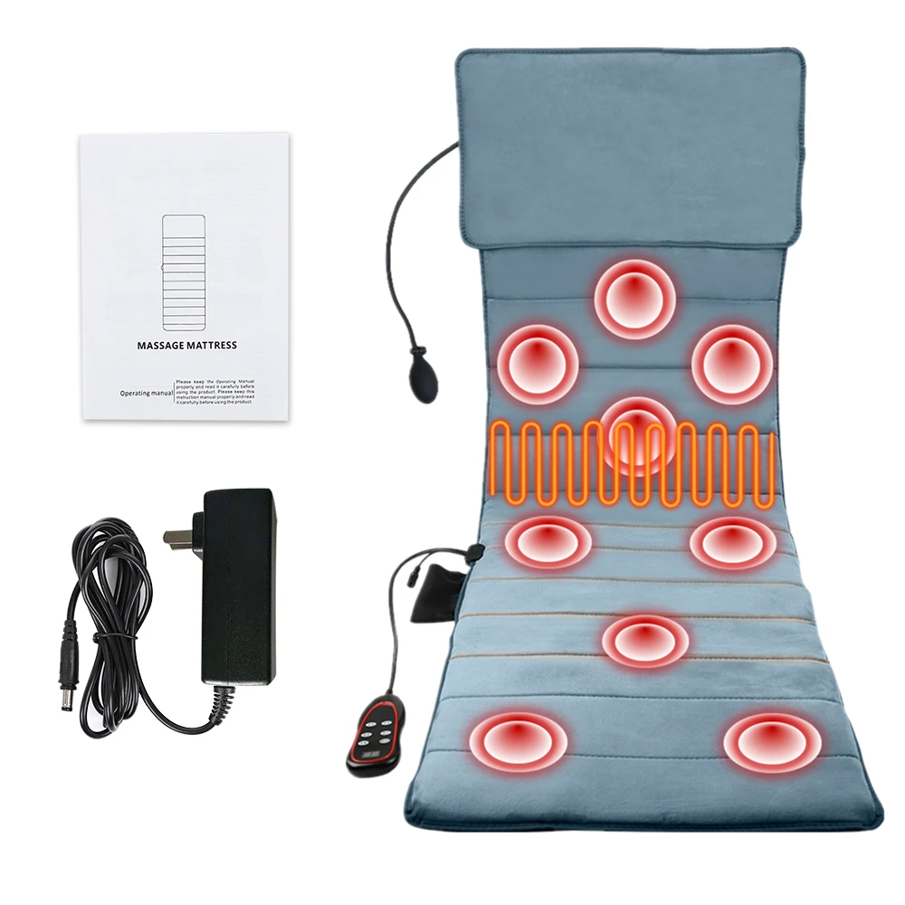 Electric Vibration Full Body Massage Mat with Inflatable Air Pillow ...