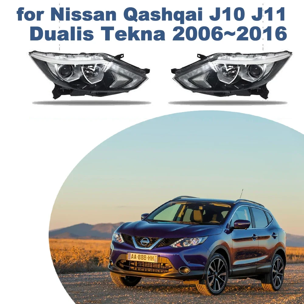Car-Headlights-Assembly-for-Nissan-Qashqai-J10-J11-Dualis-Tekna-2006 ...