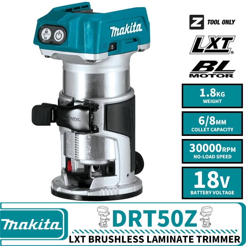 Makita-DRT50Z-LXT-Brushless-Cordless-Laminate-Trimmer-18V-Carpenter ...