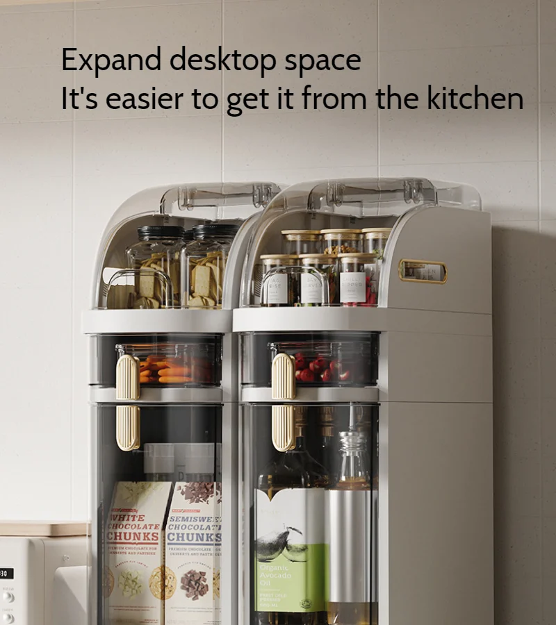Multi-Tiers Narrow Storage Cabinets - Top Kitchen Gadget