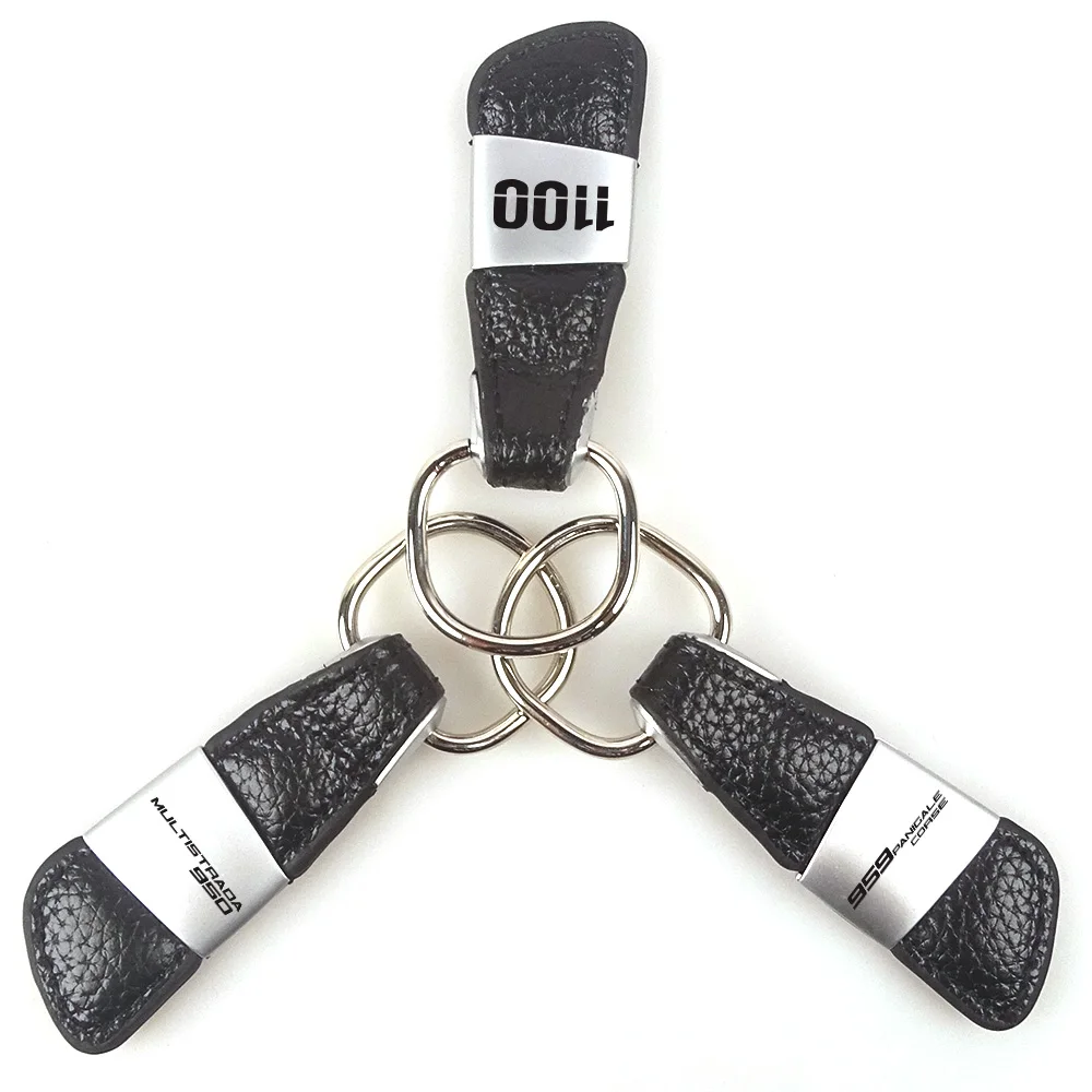 Motorcycle-Emblem-Genuine-Leather-Metal-Key-Chain-Scooter-Badge-keyRing ...