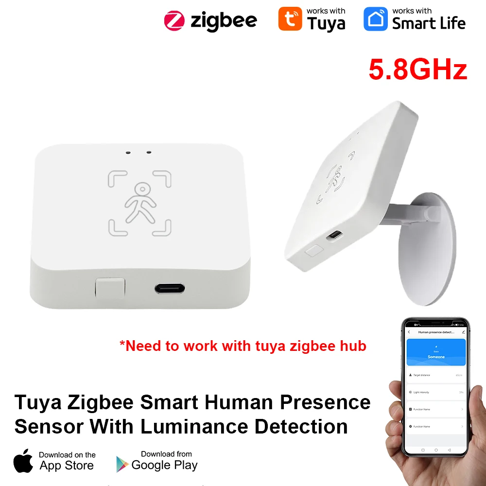 Tuya-Zigbee-Detector-de-presencia-humana-dispositivo-con-Sensor-de-movimiento-Pir-Sensor-de ...