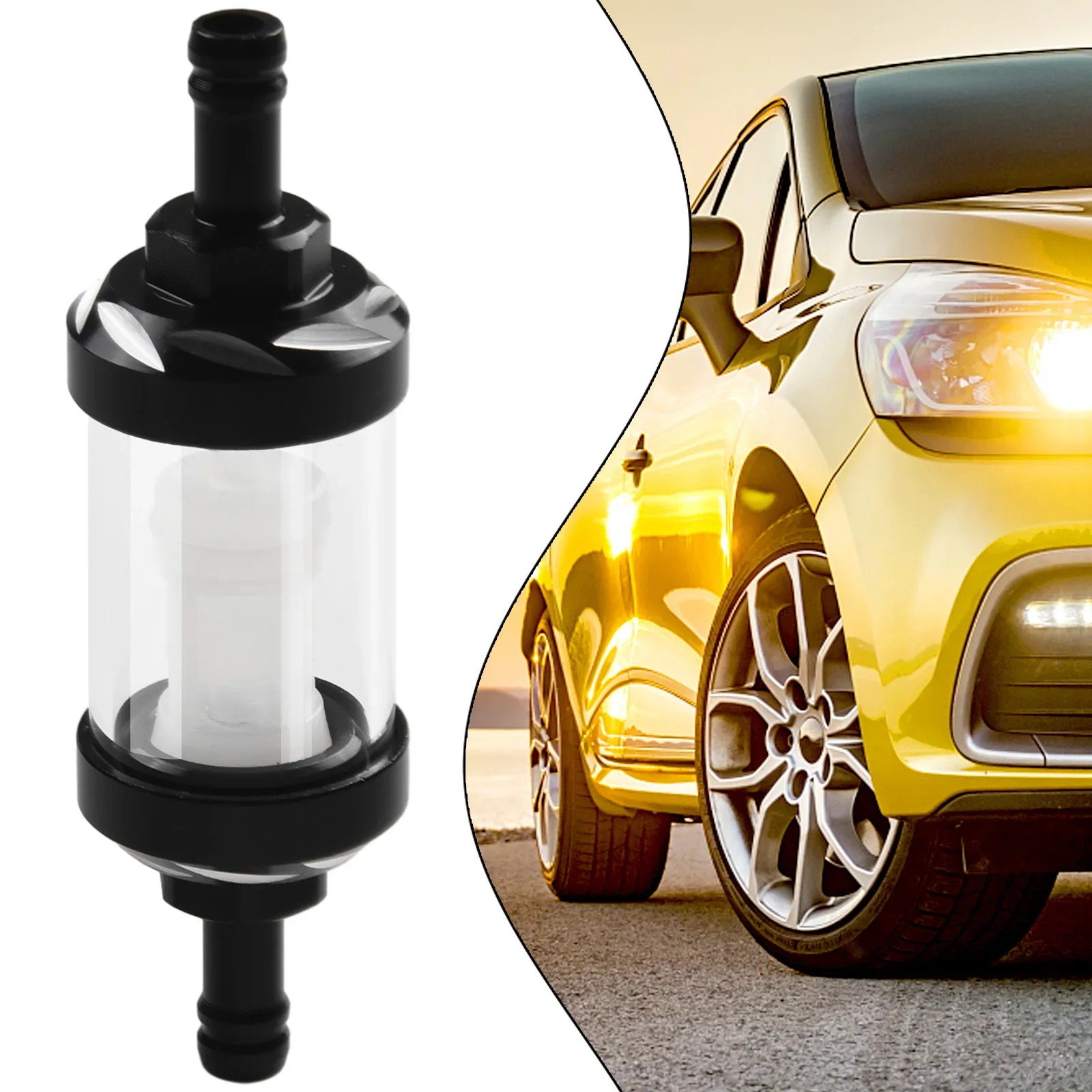 1pc-Chrome-Glass-8mm-Fuel-Filter-Universal-Washable-Car-Fuel-Filter ...