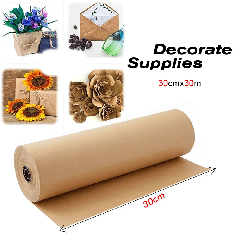 Brown-Kraft-Paper-Ideal-for-Gift-Wrapping-Packing-Roll-for-Moving-Art ...