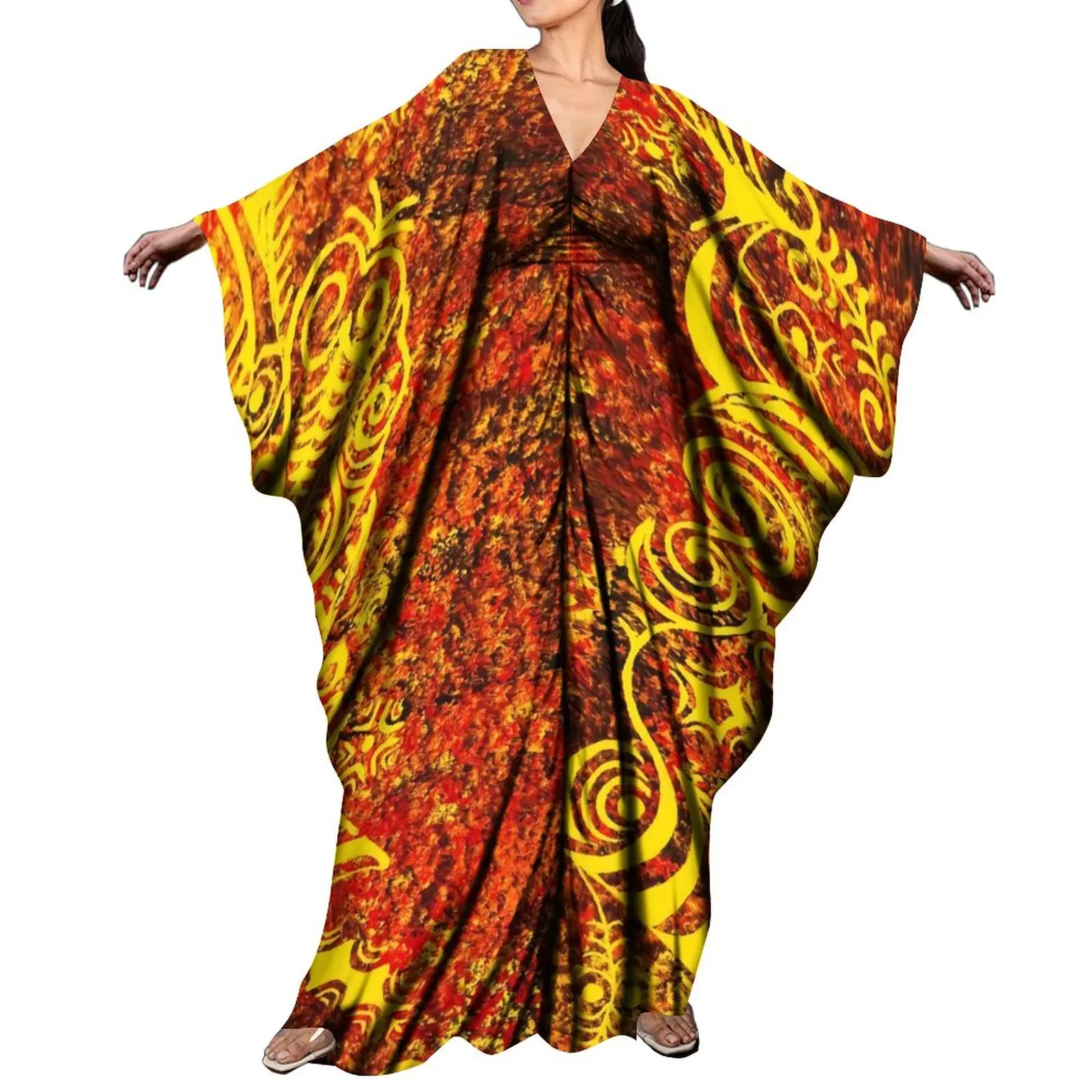 Custom-Women-S-One-Piece-Dress-Hawaii-Polynesian-Tribe-Design-Evening ...