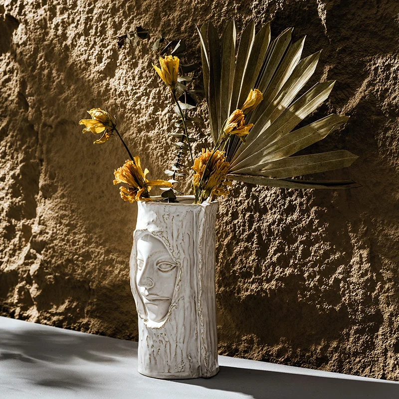 CAPIRON-Zen-Ceramic-Decorative-Vase-Dried-Flower-Fresh-Face-Unique ...