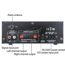 Woopker 하이파이 디지털 앰프 AK45 블루투스 MP3 채널 2.0 사운드 앰프, 가정용 차량용 최대 350W * 2 ...