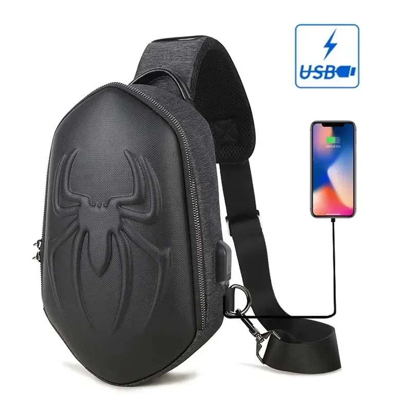 Running-Chest-Bag-for-Men-USB-Charging-Fashion-Streetwear-Sling-Pack ...