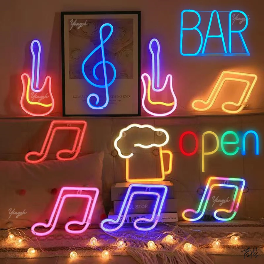 Wholesale-LED-Neon-Light-Sign-Musical-Note-Beer-Cup-Violin-Modeling ...