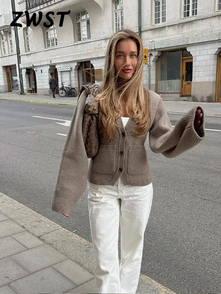 Knit-Cardigan-Women-Autumn-Gentle-Solid-Long-Sleeve-Single-Breasted ...