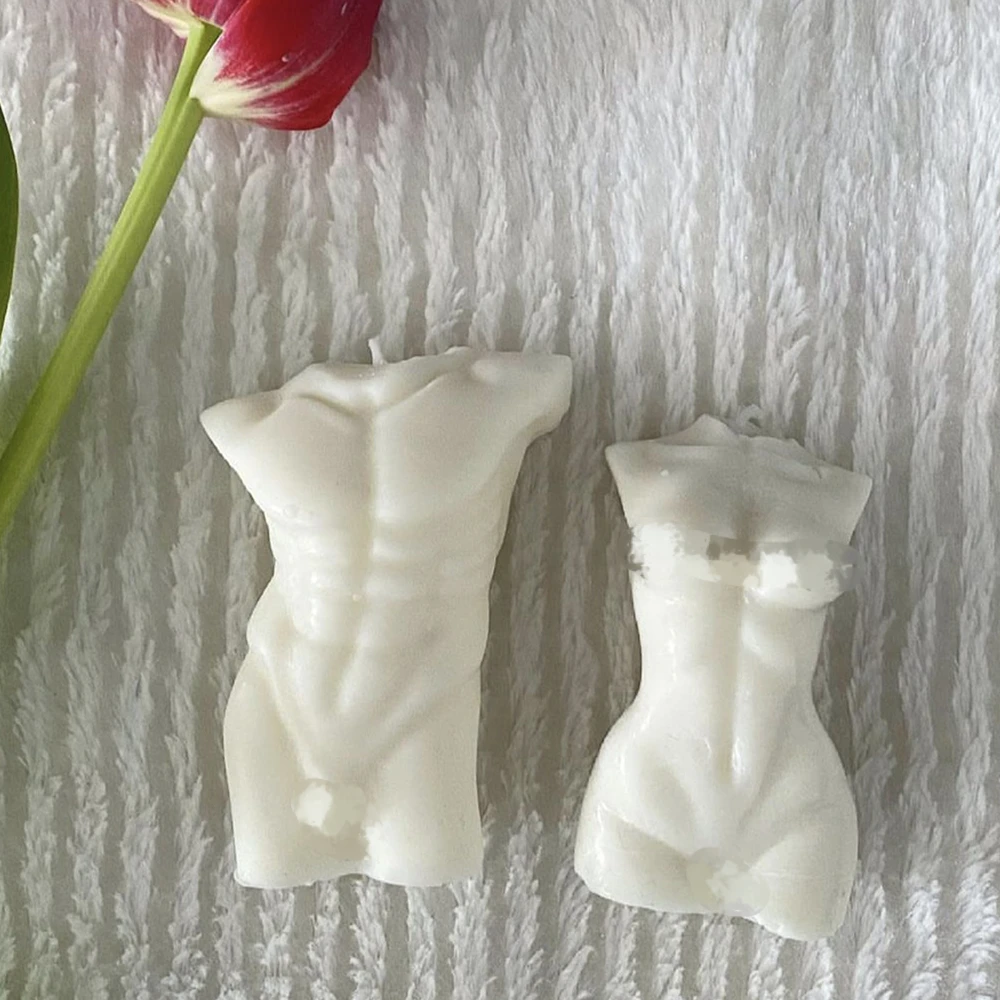 Abstract Human Body Candle Silicone Mould 3D Men Women Body Gypsum ...